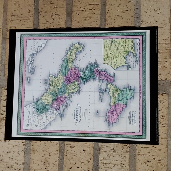 Unknown | Art | Kingdom Of Naples Or The Two Sicilies Map | Poshmark